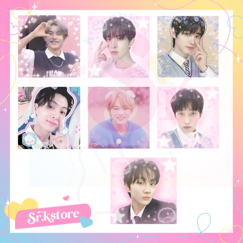 Stickers para embalagem Enhypen Happy mail - Love mail - Kpop adesivo ...