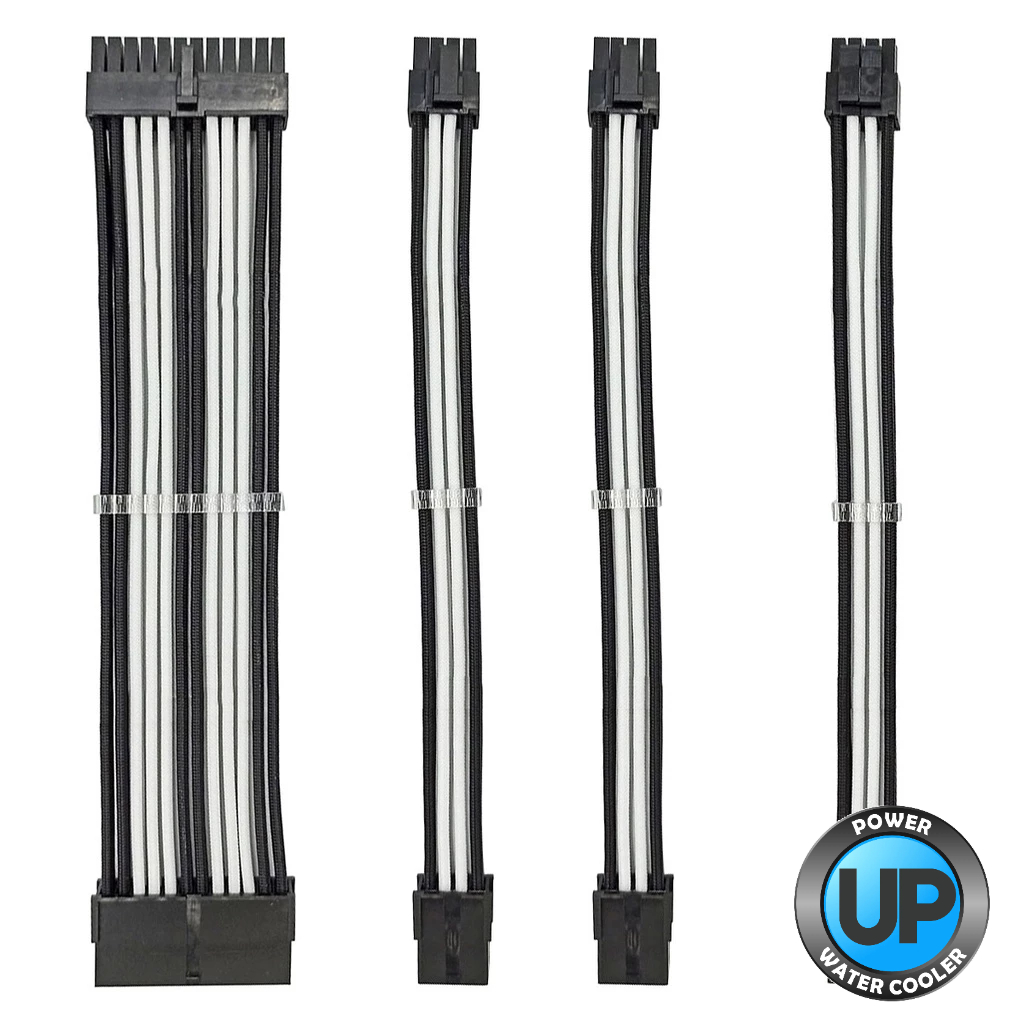 Kit Cabo Sleeved Branco E Preto Completo Premium Pci-e Fonte | Shopee ...