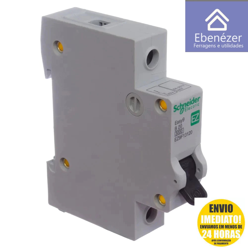 Disjuntor Unipolar 25A Curva C 3Ka Easy9 Schneider | Shopee Brasil