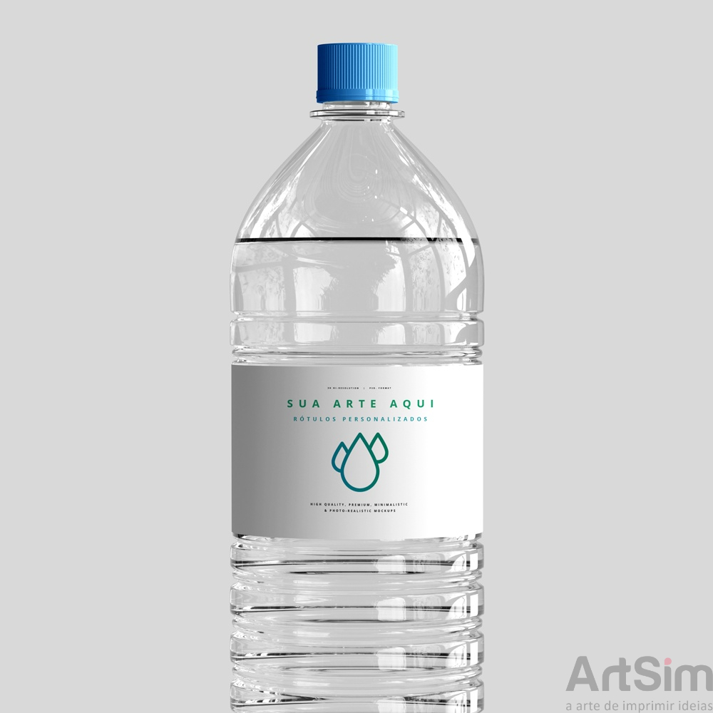 50 Rótulos para água personalizados com sua arte 19,5x2,8cm | Shopee Brasil