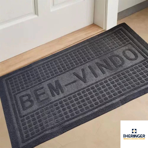 Capacho De Porta Bem-Vindo Carpete Base Emborrachado 38 x 58cm 100% PVC ...
