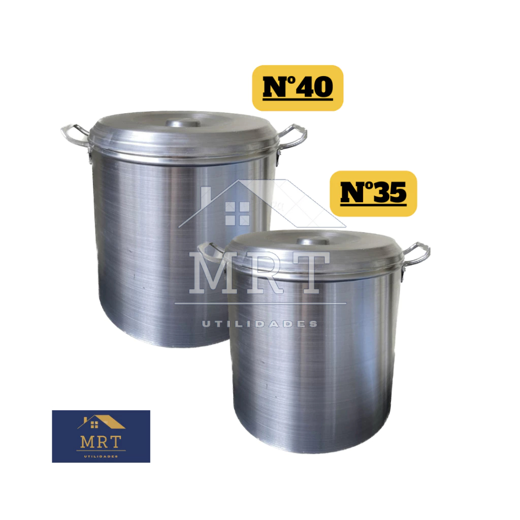 Kit Caldeirão Aluminio Linha Hotel Jogo de Latão N40 N35 / Industrial ...