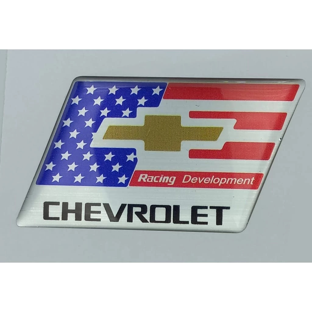 Emblema Badge Chevrolet Racing USA RESINADO | Shopee Brasil