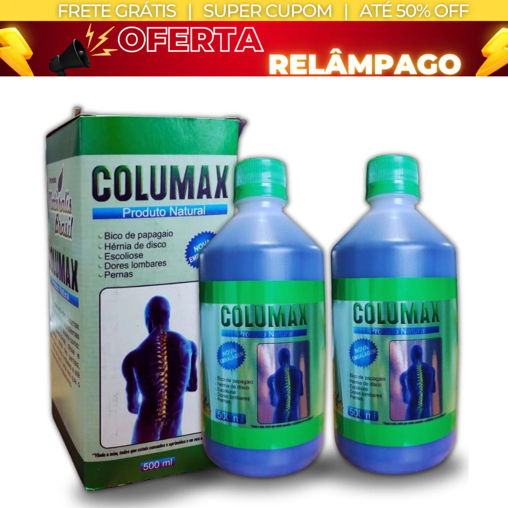 Kit 2 Un Columax Suplemento Natural Coluna - 500ml | Shopee Brasil