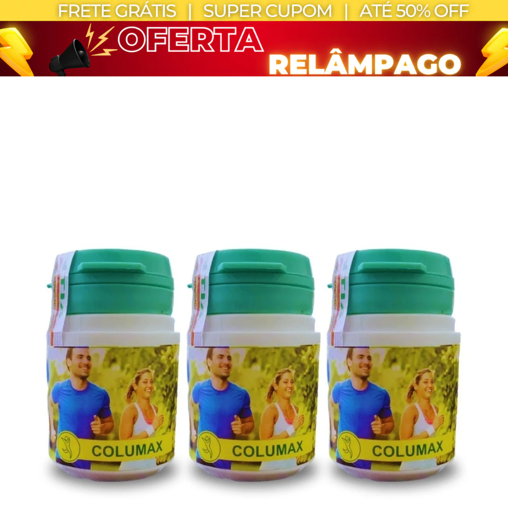 Kit 3 Un Columax Original 100mg 15 Cápsulas Cada Frasco - 100% Natural ...
