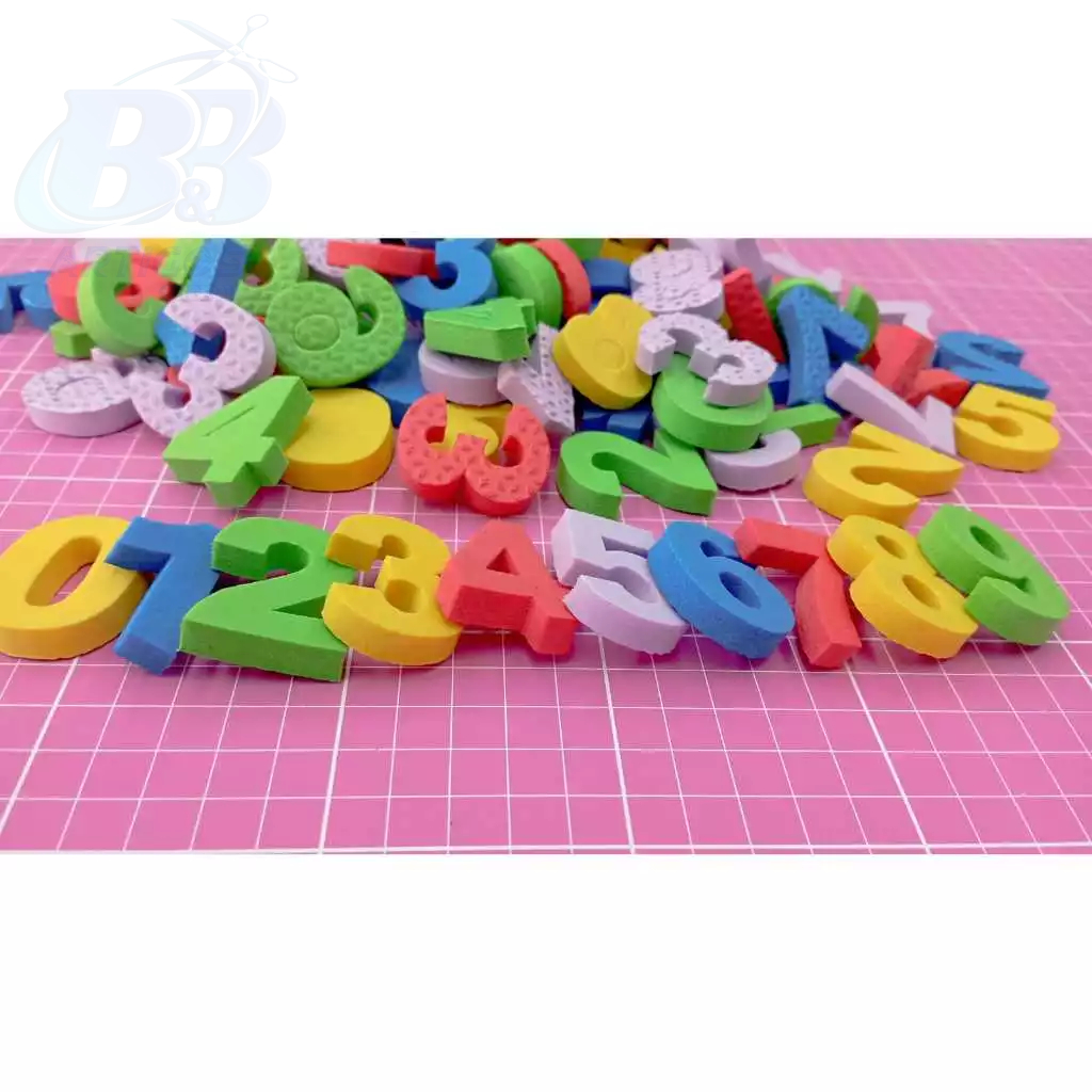 NUMEROS EM EVA 0 A 9 COM 120 UNIDADES 3cm x 7mm. | Shopee Brasil