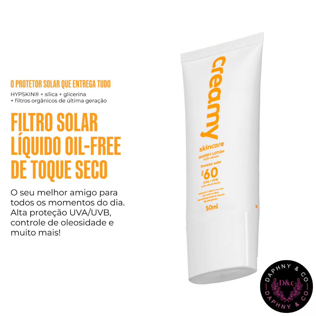 Protetor Solar FPS 60 Watery Lotion Creamy | Shopee Brasil