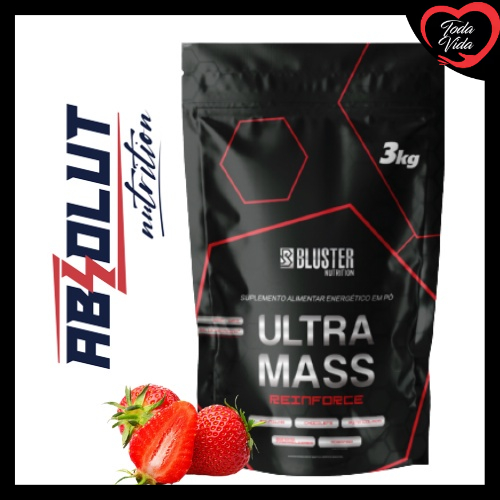 Hipercalorico Bluster 3kg - Ultra Mass Absolut Original Morango ...