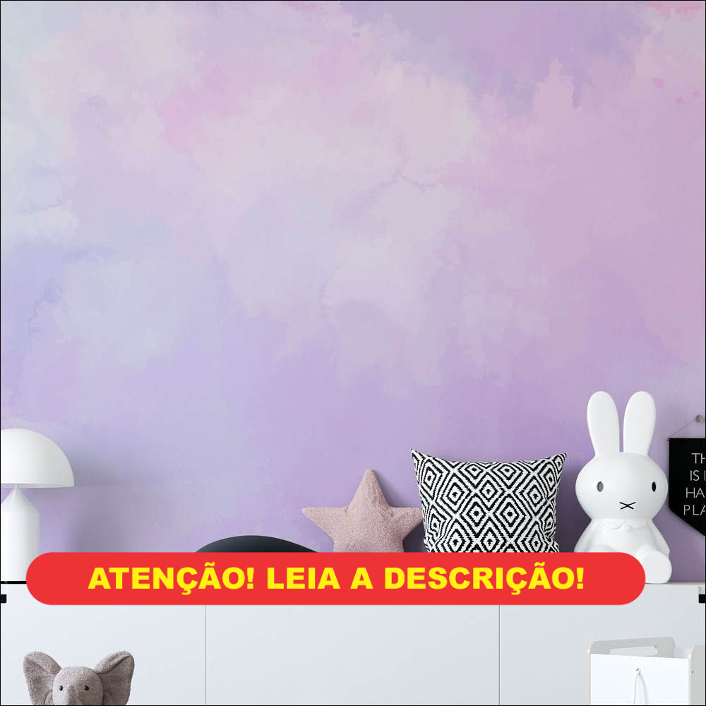 Papel de Parede Vinílico Aquarela Roxo | Shopee Brasil