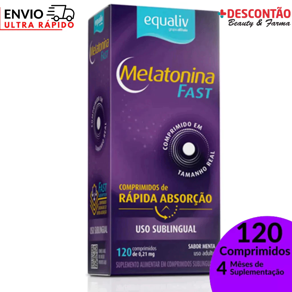 Suplemento Equaliv Melatonina Fast Comprimido de Rápida Absorção Para ...
