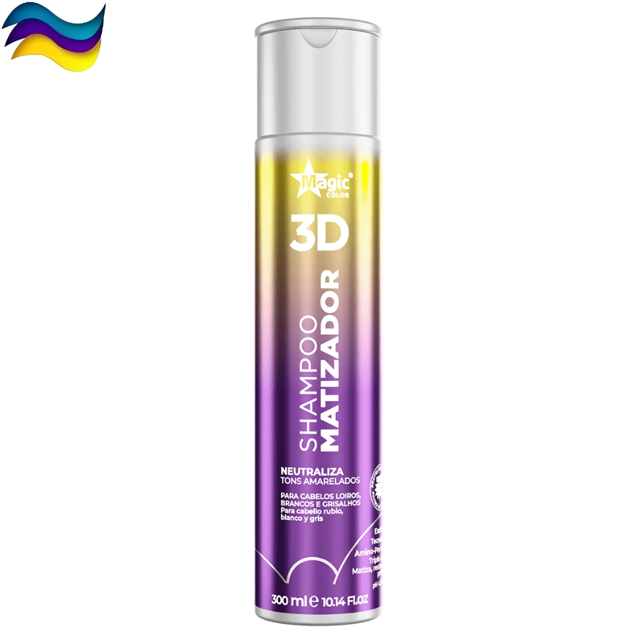 Magic Color Shampoo Matizador 3D 300ml Uso Diário Cabelos Loiros ...
