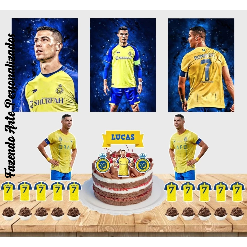 Kit Festa Mesversário Cristiano Ronaldo CR7 Al Nassr | Shopee Brasil