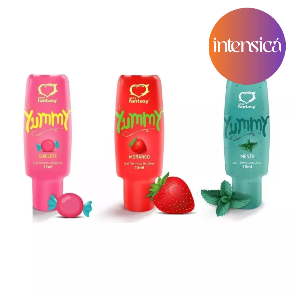 Kit TrÊs 03 Yummy Gel TÉrmico BeijÁvel 15ml Sexy Fantasy Shopee Brasil