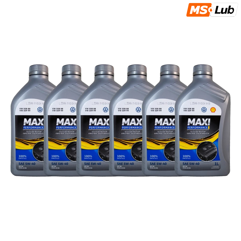 Kit 6 Shell 5w40 Maxi VOLKS 508/509 Sintético API SN | Shopee Brasil