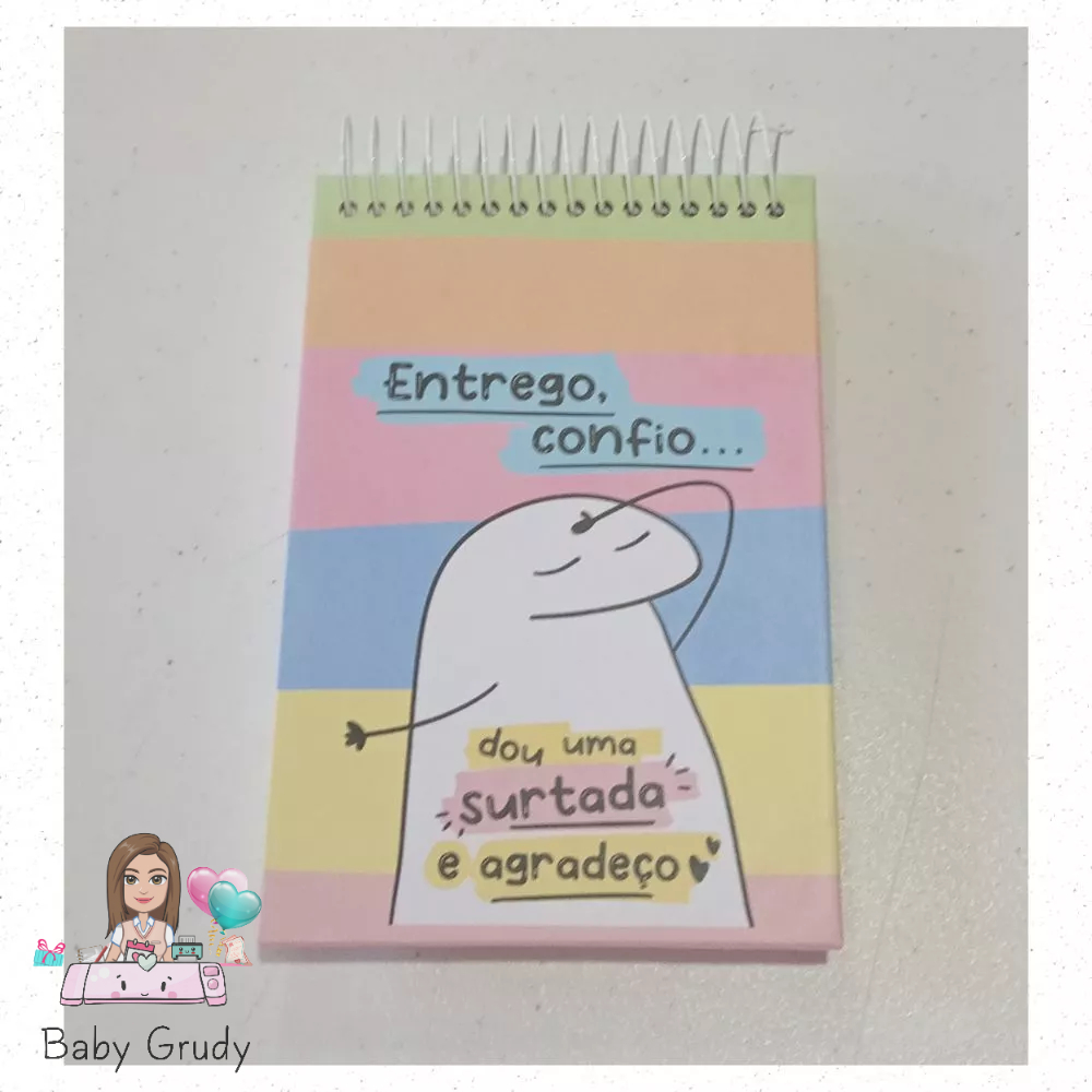Bloquinho Capa Dura 10x15,5 cm - Flork: Entrego, confio, dou uma ...