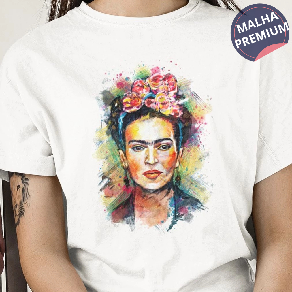 Camiseta FRIDA KAHLO Estilo Pintura Aquarela Arte Unissex | Shopee Brasil