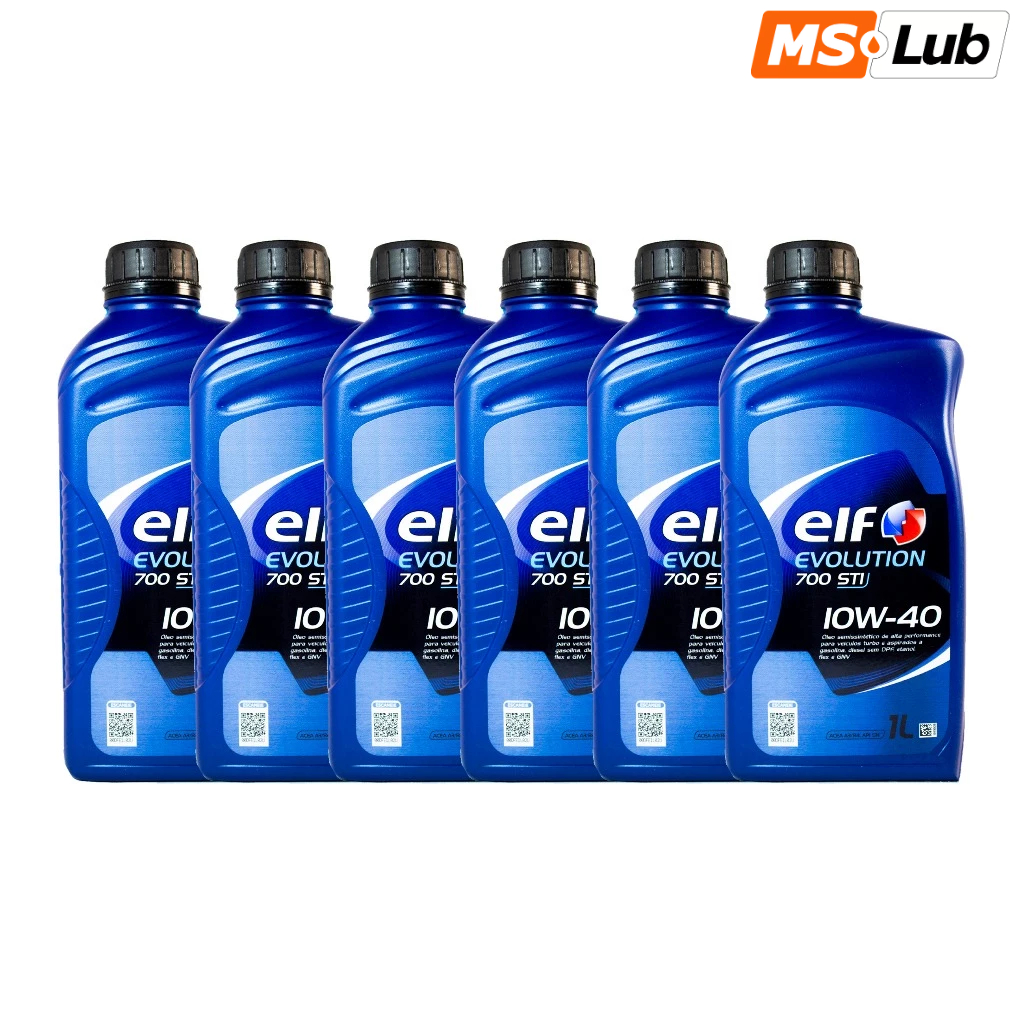 Kit 6 Elf Evolution 700 STI 10w40 Semissintético SN | Shopee Brasil