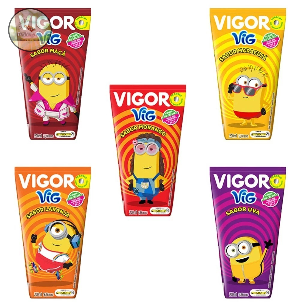 Kit Suco Vigor Vig Bebida Pronta 200ml C/10 ou C/5 Unidades Sabores ...