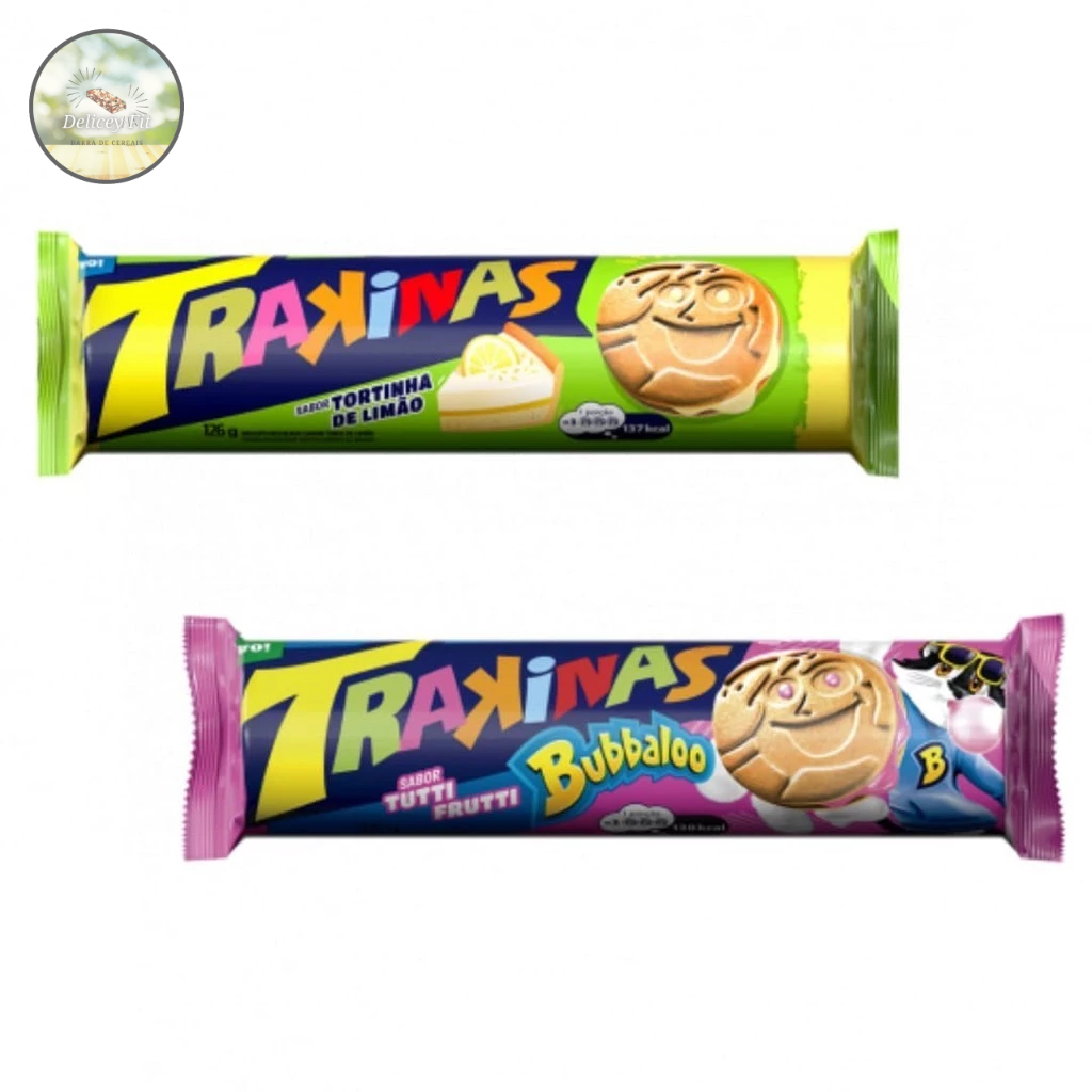 Kit Biscoito Recheado Trakinas Mondelez 126g C/10 ou C/5 Unidades ...