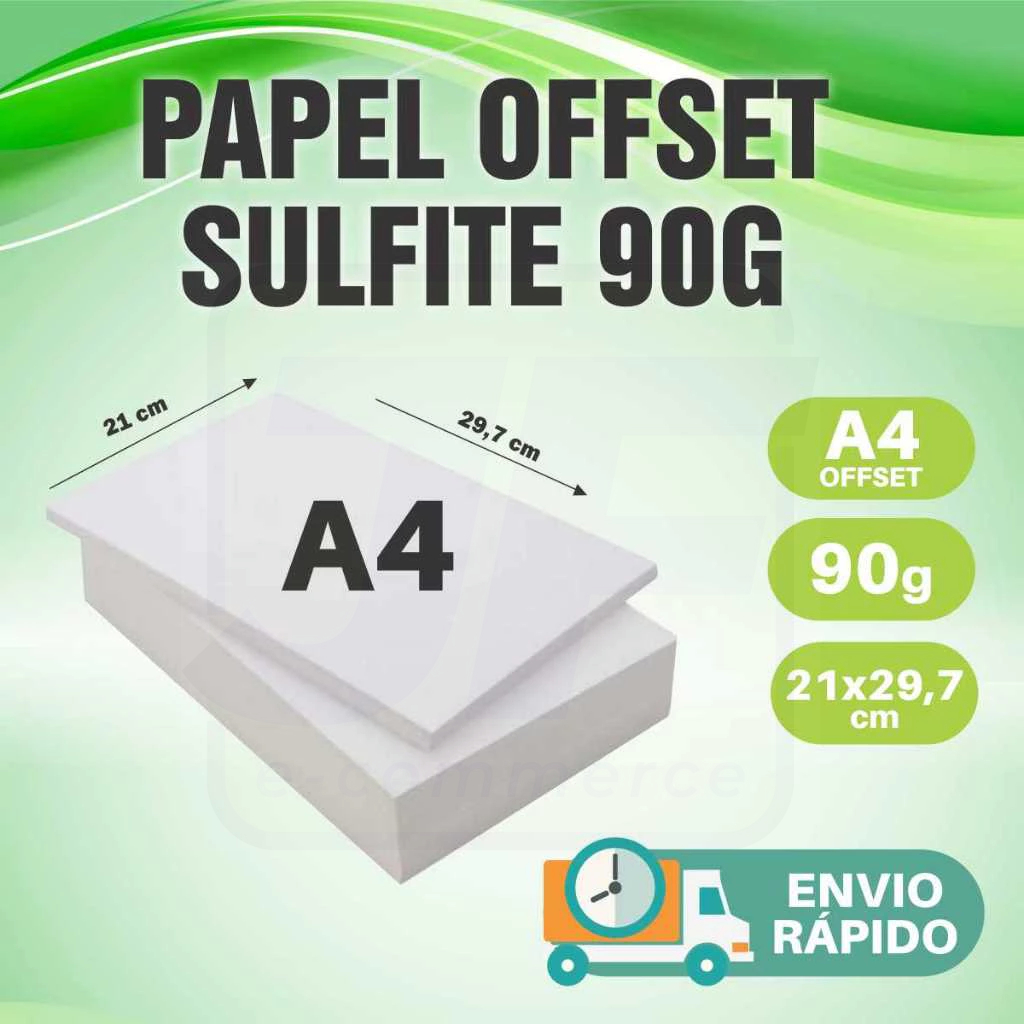 Papel Sulfite OffSet 90gr A4 Kit 250 a 1000 Folhas - Ótima Qualidade, Branco - Corre Que Ta ...