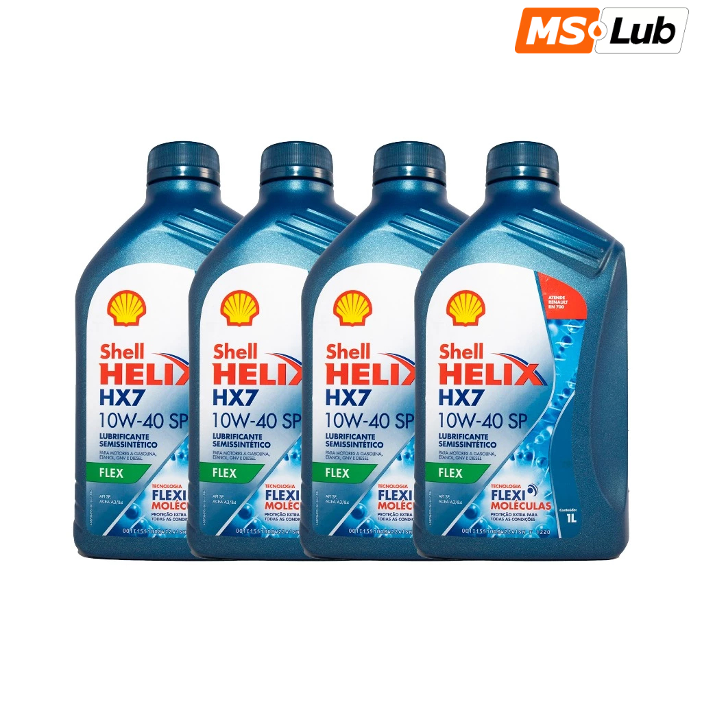 Kit 4 Shell 10w40 Hx7 Helix Semissintético API SP | Shopee Brasil
