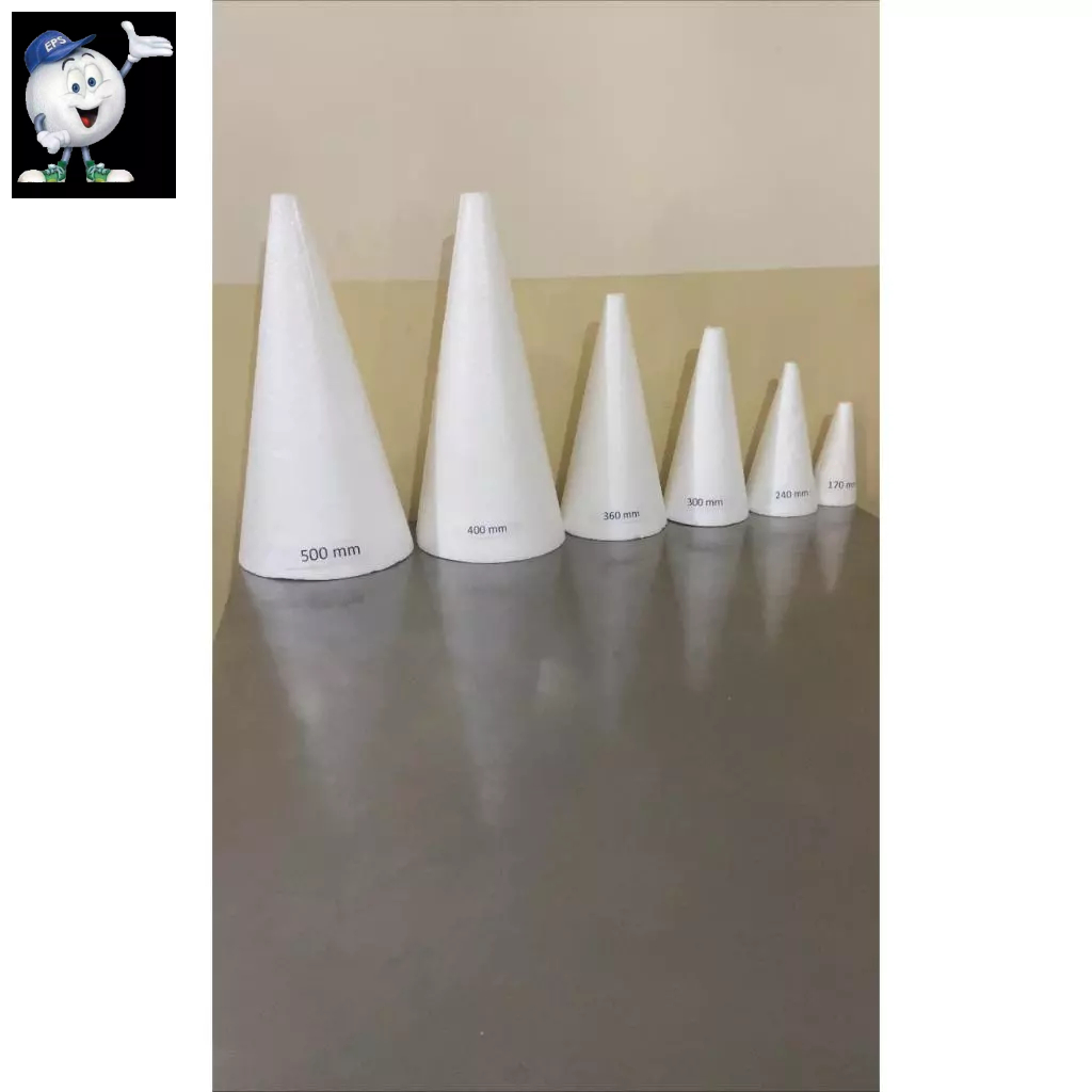 KIT DE CONE DE ISOPOR DE TAMANHOS VARIADOS COM COM 10 UNIDADES | Shopee Brasil