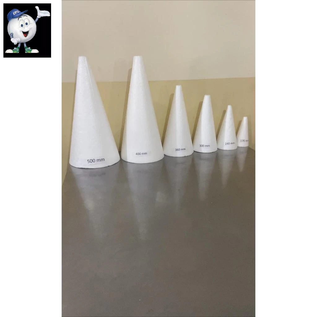 KIT DE CONE DE ISOPOR DE 300 MM X 150 MM COM 3 UNIDADES | Shopee Brasil