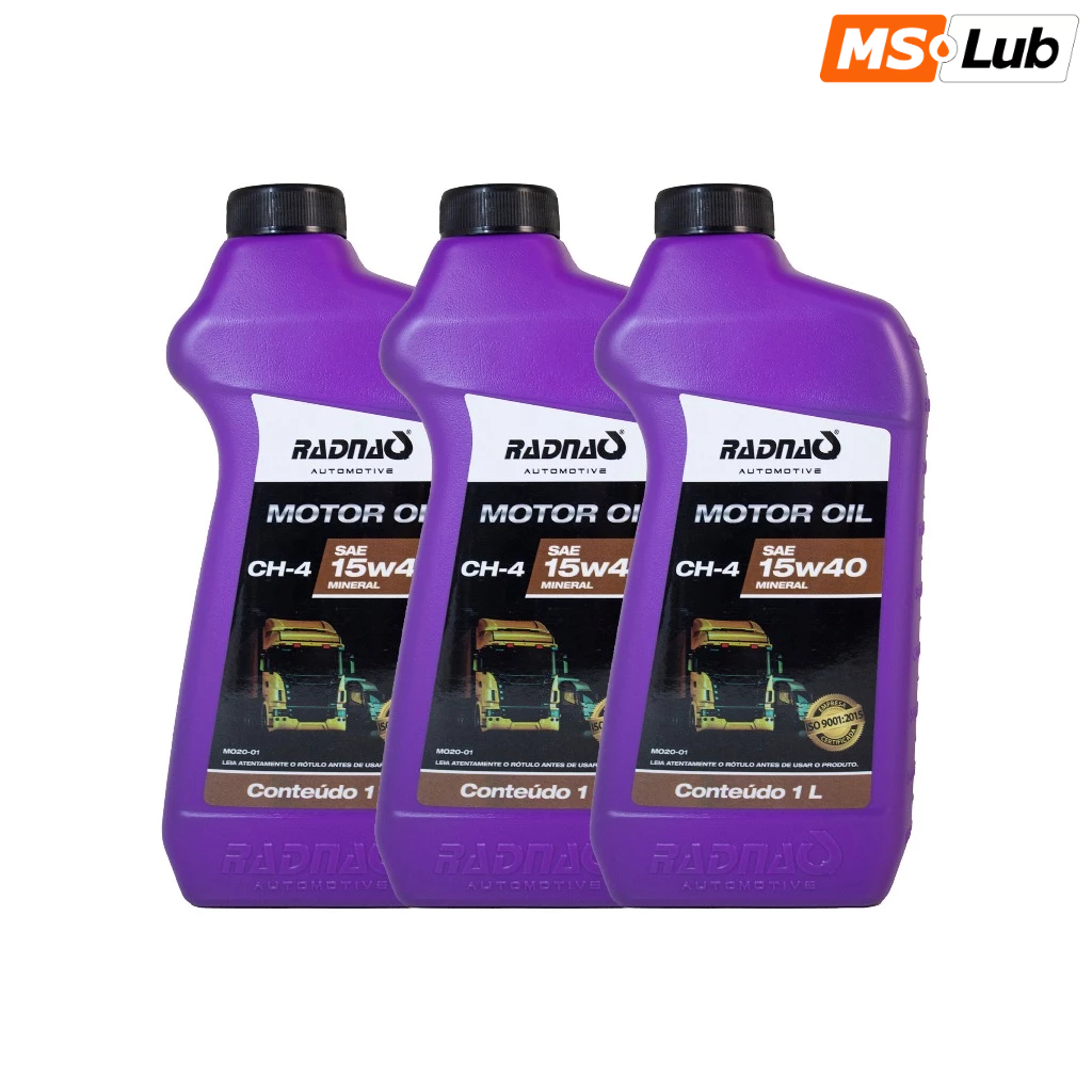 Kit 3 Radnaq Oil 15w40 Diesel Mineral API CH-4 | Shopee Brasil