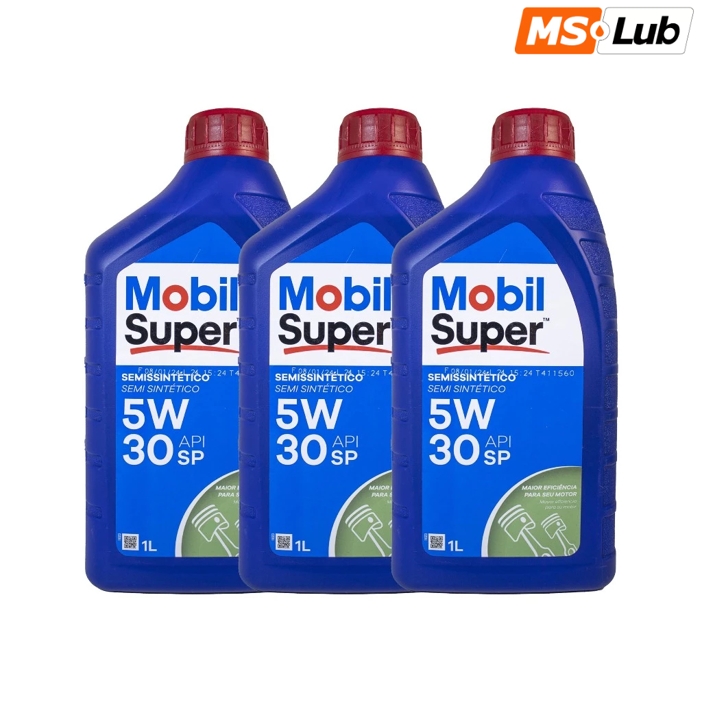 Kit 3 Mobil 5W30 Semissintético API SP | Shopee Brasil