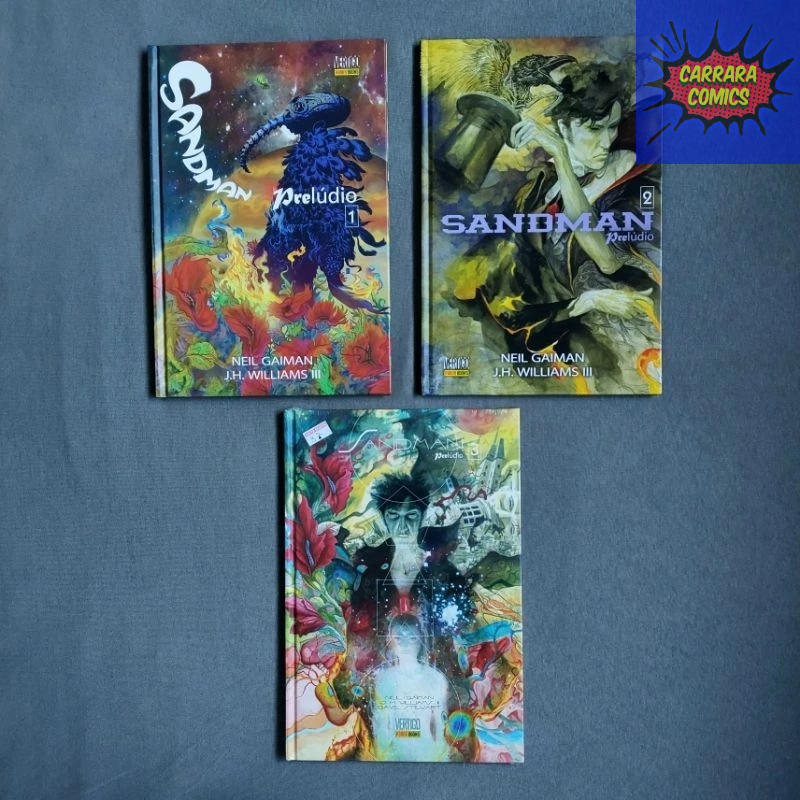 Coleção HQ Sandman - Prelúdio - Completo em 3 Volumes (Vertigo, Panini ...