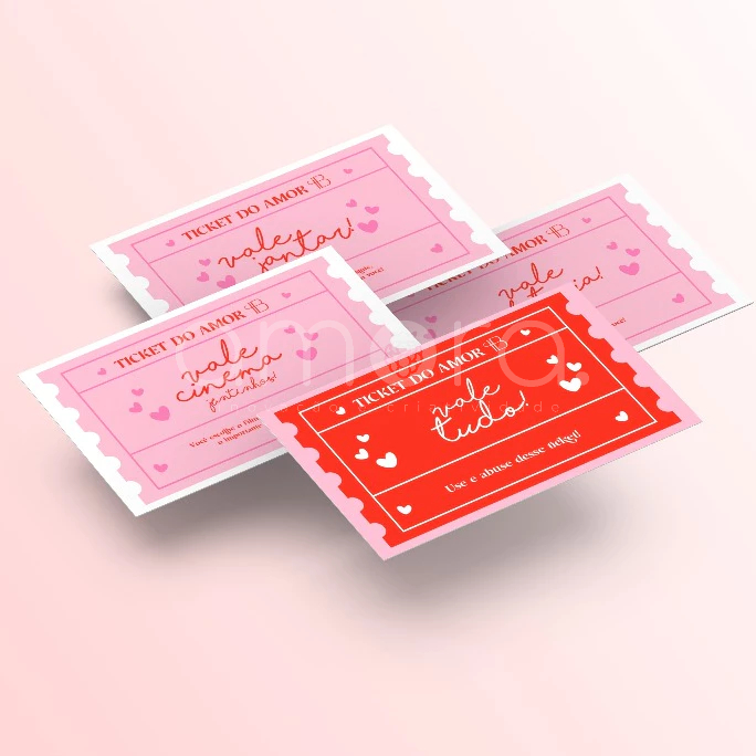 TICKETS PRESENTEÁVEIS - CARD PERSONALIZADO - CARD PARA LOJA - 10 KITS ...