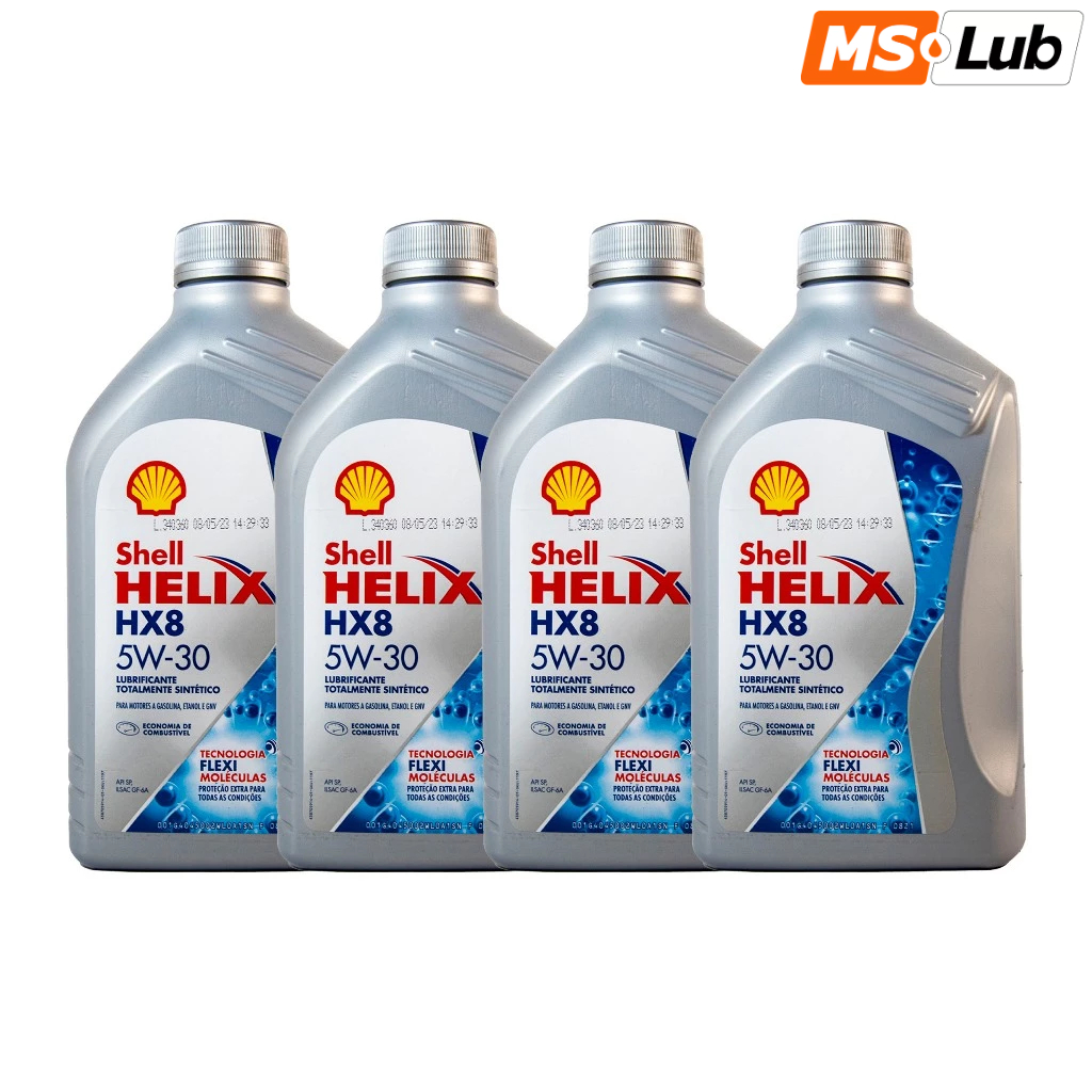 Kit 4 Shell Helix 5w30 Hx8 Sintético GF6 API SP | Shopee Brasil