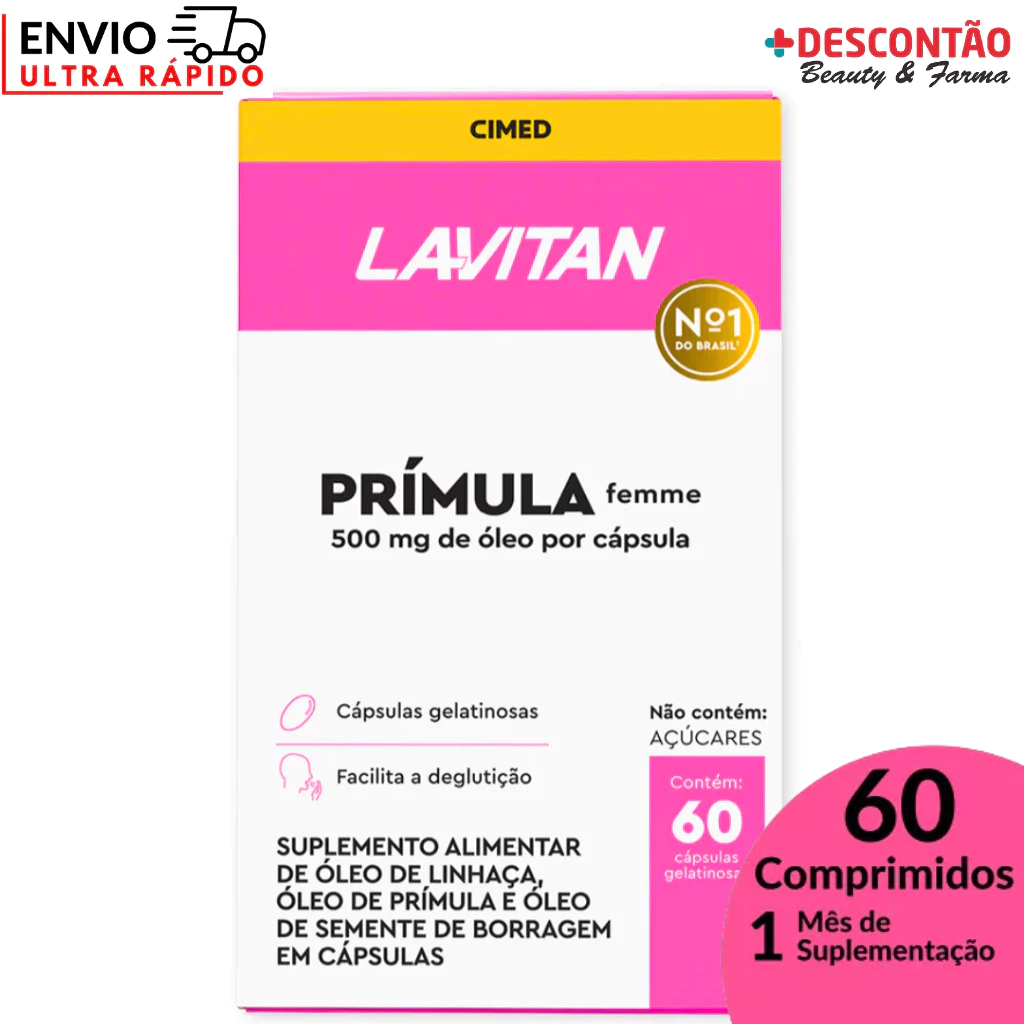 Suplemento Alimentar Lavitan Prímula Mulher (60 Cápsulas Gelatinosas) | Shopee Brasil