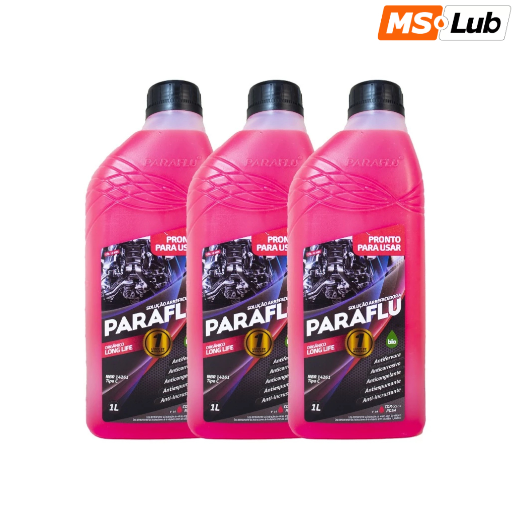 Kit 3 Paraflu Bio Orgânico Aditivo Pronto Para Uso Rosa | Shopee Brasil