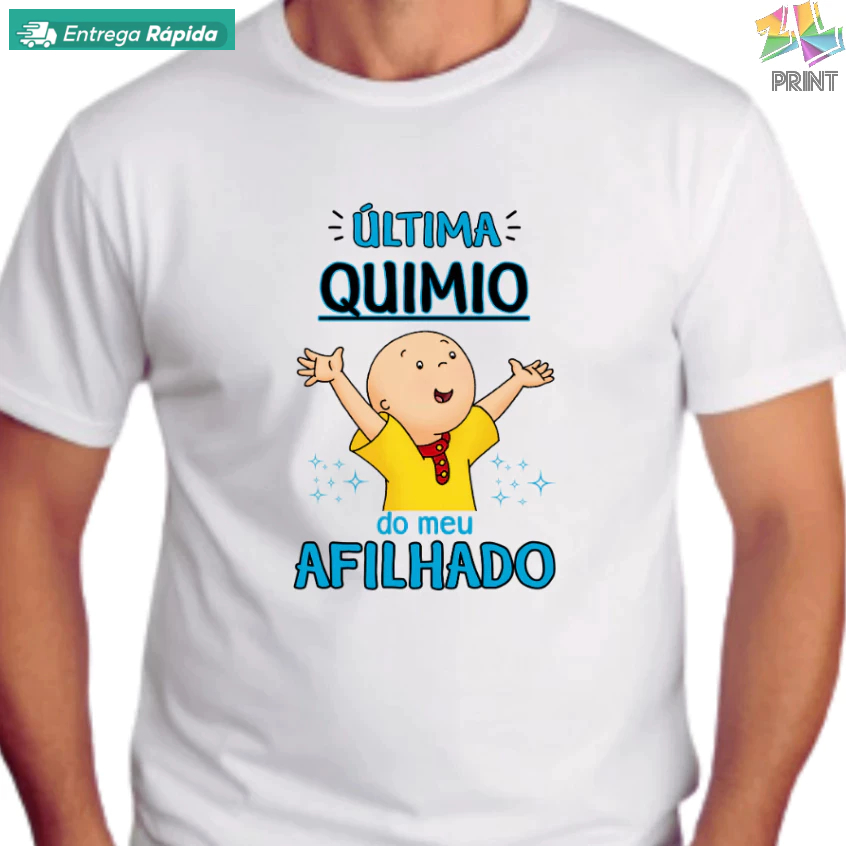Camiseta Unissex Última Quimio do meu AFILHADO - Quimioterapia Est. C1 ...