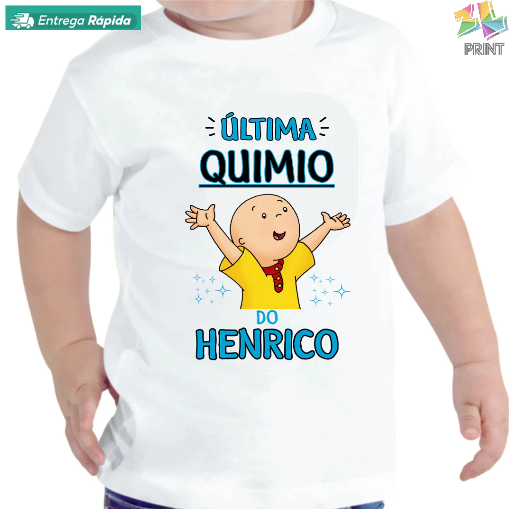 Camiseta Infantil Última Quimio personalizada com NOME - Câncer ...