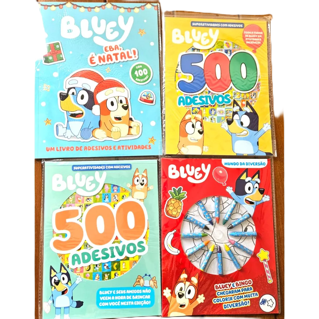 Bluey kit com 4 revista incríveis com atividades e desenhos para ...