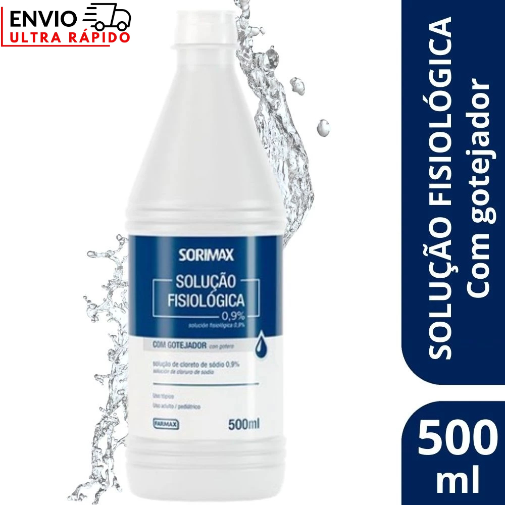 Soro Fisiológico Sorimax Com Gotejador 1 Un 500ml - Farmax | Shopee Brasil