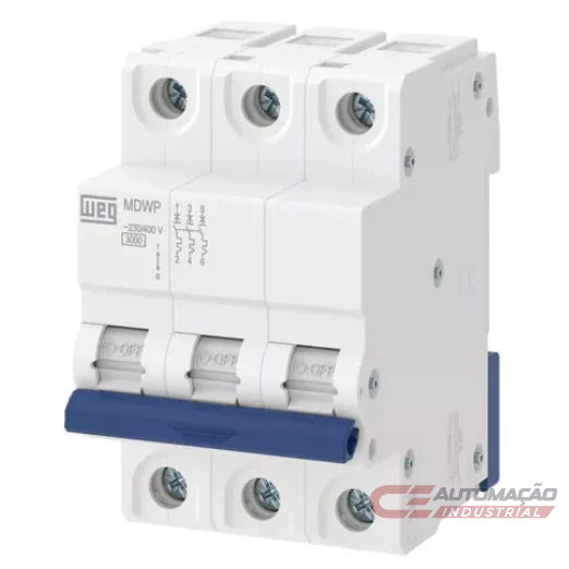 Disjuntor Tripolar WEG 3 Pólos 6A, 10A, 16A, 20A, 25A, 32A, 40A, 50A, 63A MDWP | Shopee Brasil