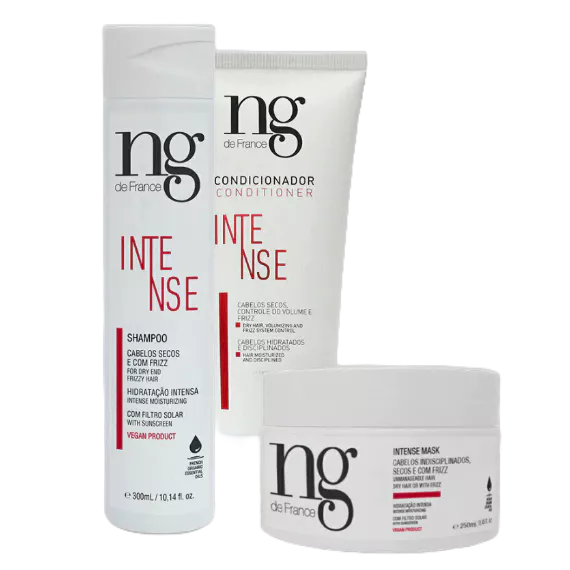 Ng de France Kit Intense Shampoo 300ml, Condicionador 200ml e Máscara ...
