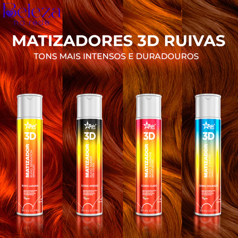 Magic Color Matizador 3D Ruivo Escolha o Seu | Shopee Brasil