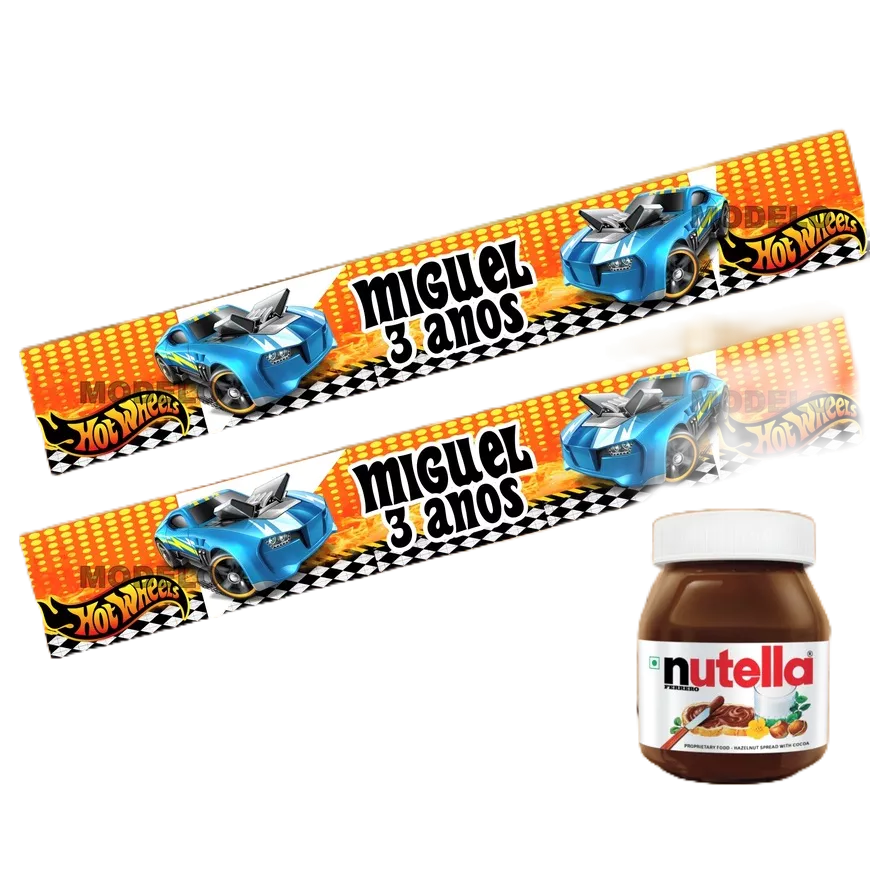 Nutella Rotulo adesivo (10 unidades ) 140g Personalizado | RECORTADO ...