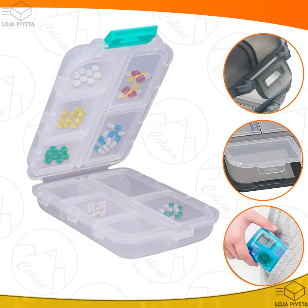 Porta Comprimidos Organizador 10 Compartimentos Para Medicamentos ...