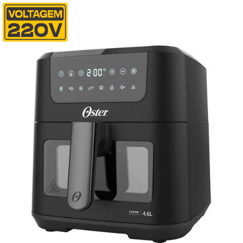 Fritadeira Air Fryer Digital Clear Oster 4,6l Visor Transparente 220v ...