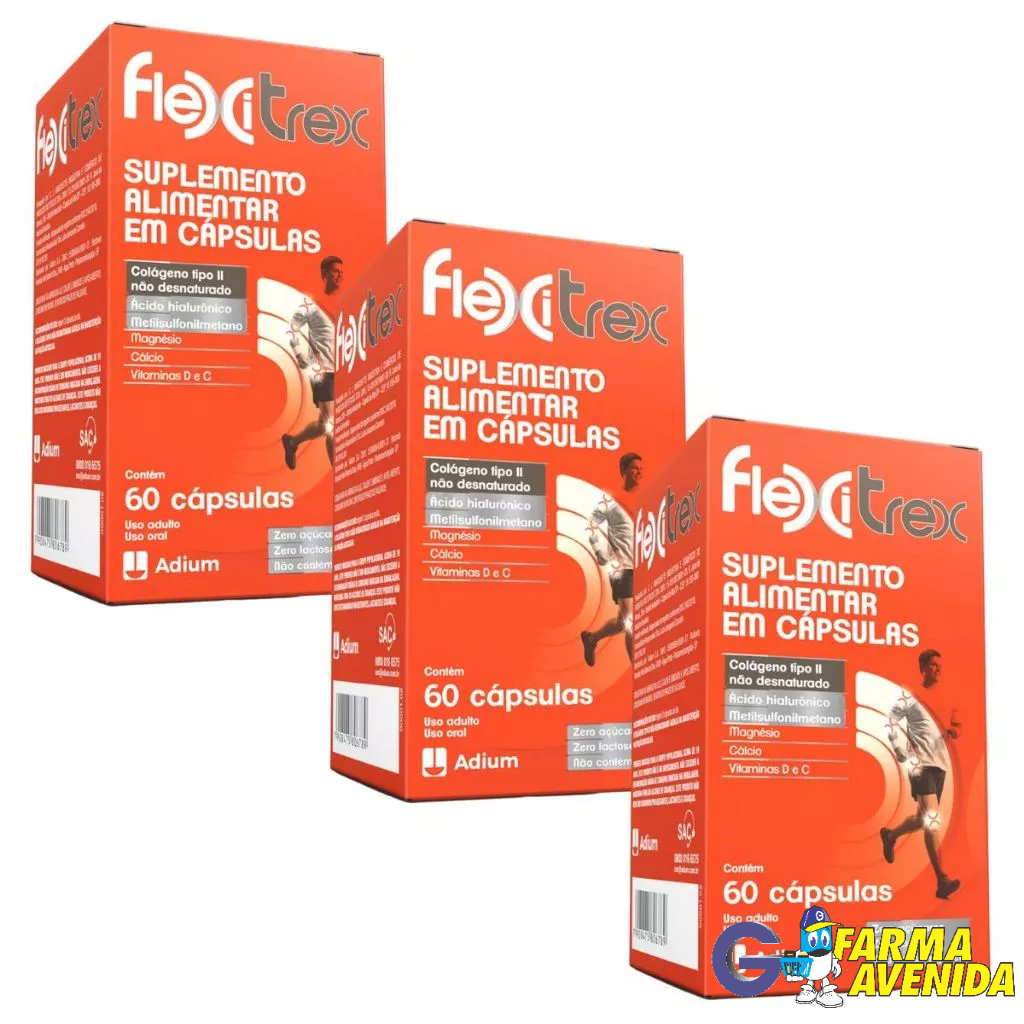 Flexitrex Colágeno Tipo II - Kit C/03 CAIXAS C/60 Cápsulas CADA CAIXA | Shopee Brasil