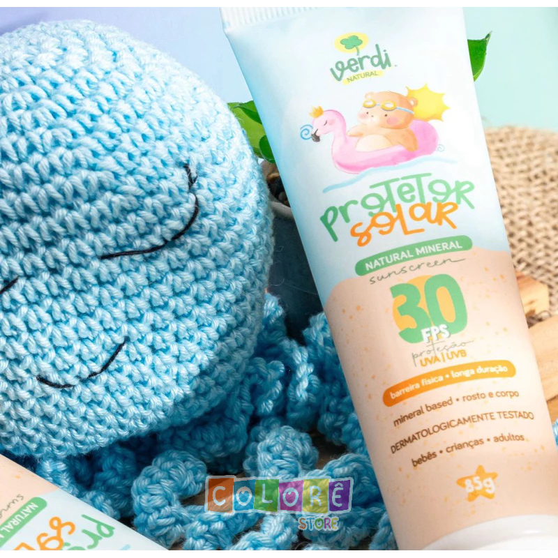 Protetor Solar Natural Mineral Físico Rosto Corpo Bebês Crianças ...