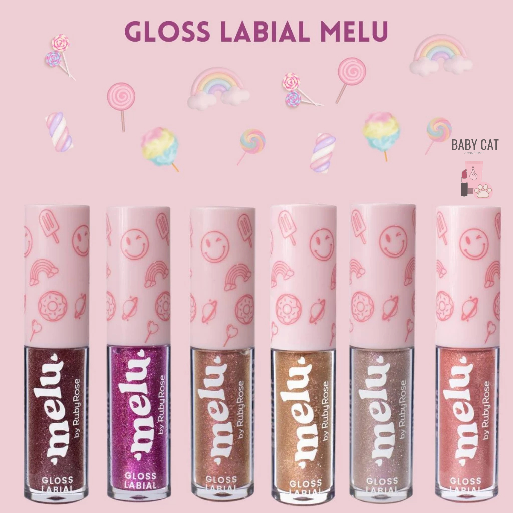 Gloss Melu Brilho Labial Glitter Churros e Cores | Shopee Brasil