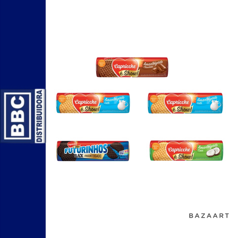 5 Biscoitos Amanteigado 96grs Sortido - Capricche | Shopee Brasil