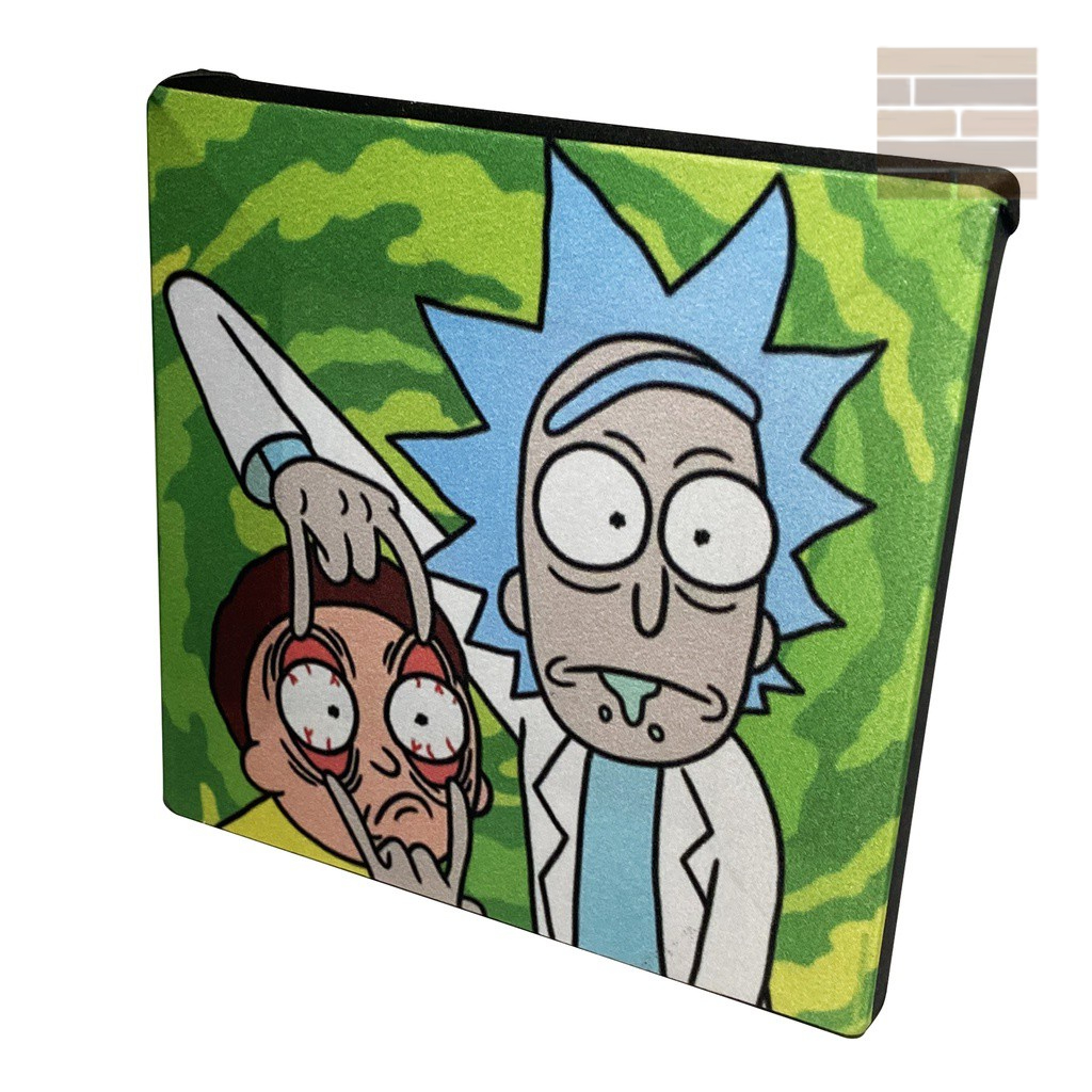 Quadro decorativo para quarto série Rick and Morty tela acetinada ...