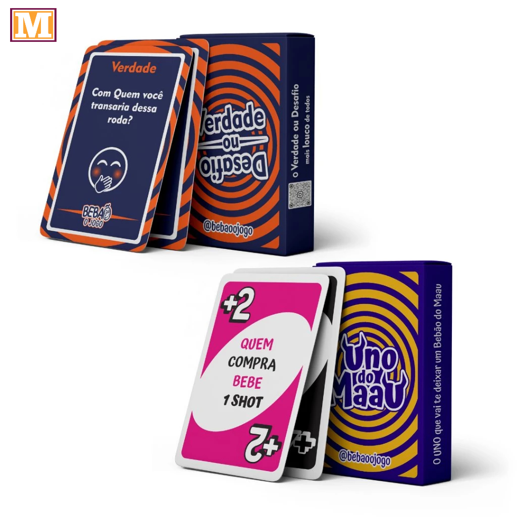 Verdade ou Desafio + Uno do Mau - Jogo De Beber Virote Esquenta Vira | Shopee Brasil